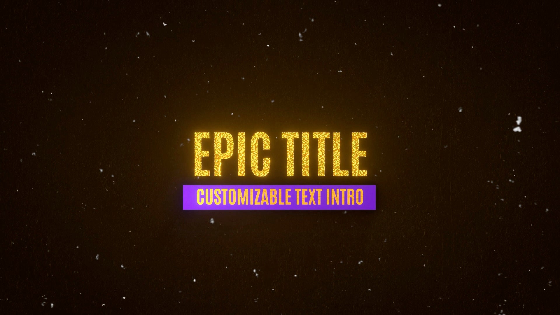 Epic Intro With Custom Colors and Text - Animated Titles, Custom Colors ...