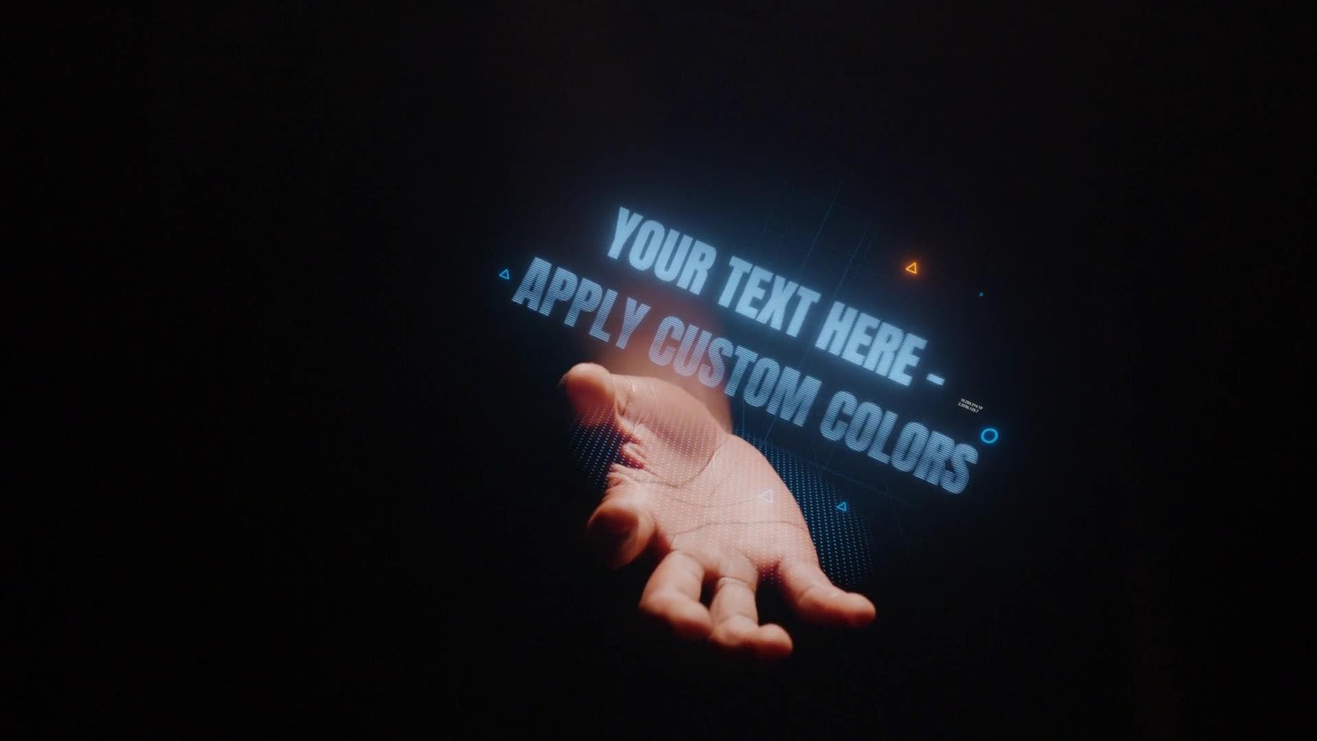 Realistic Hand and Hologram Animation: Customizable Text & - Etsy