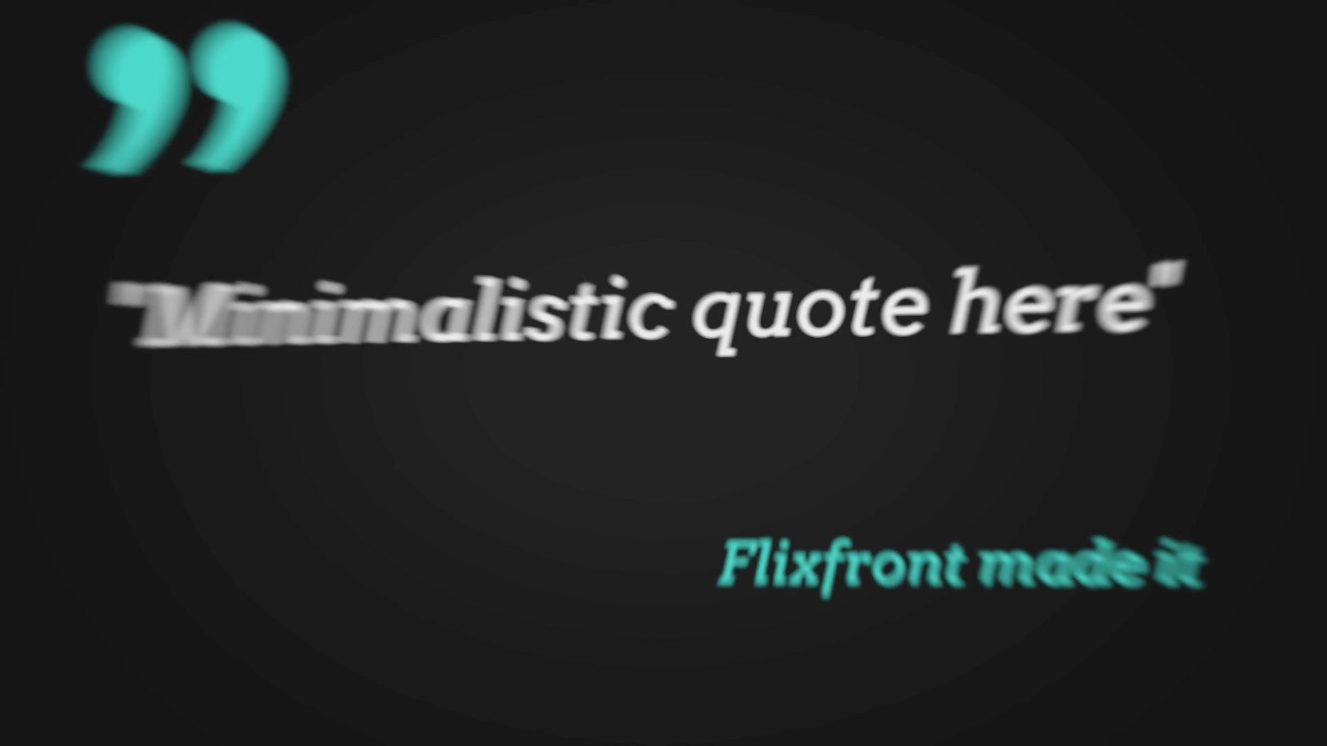 Minimalistic Quote Animation With Sound Custom Color Accents, Great ...