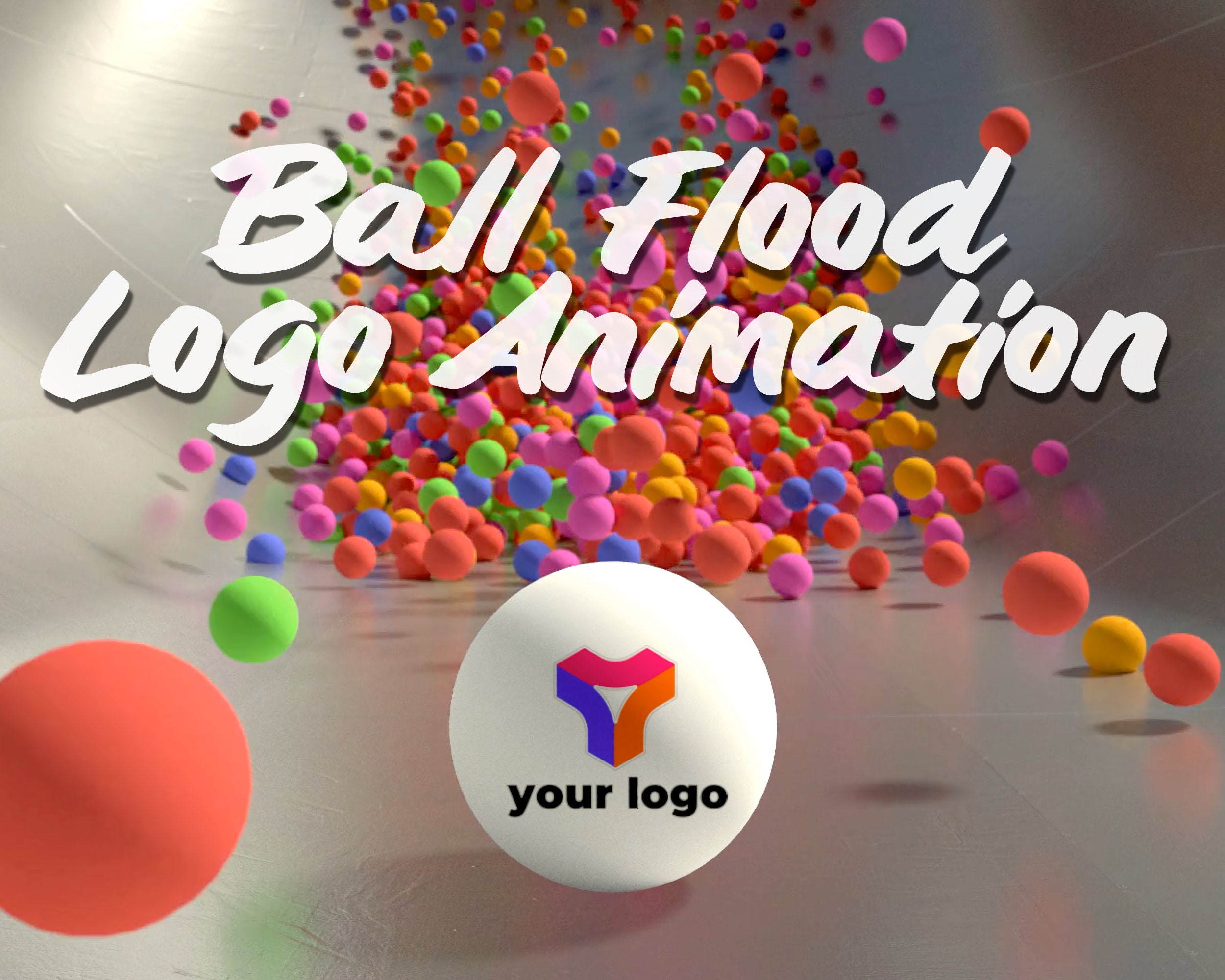 Rubber Ball Flood Logo Animation Transition - Your Custom Logo Appears ...
