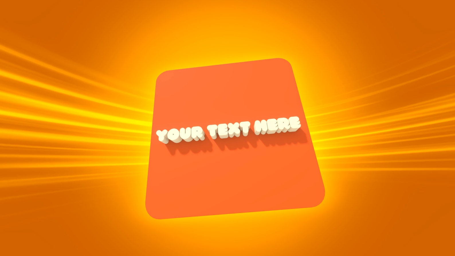 Customizable 3d Text, Retro Animation, With Personalizable Background ...