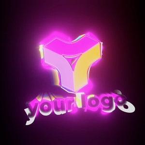 Neon Glitch Logo Stinger With Alpha Channel and Sound for Stream Scenes ...