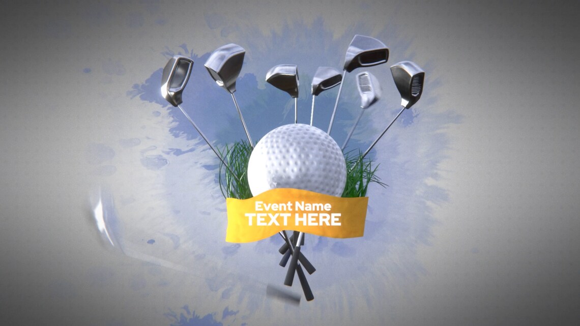 Animated Text Golf Intro Animated Golf Clubs Opening With - Etsy