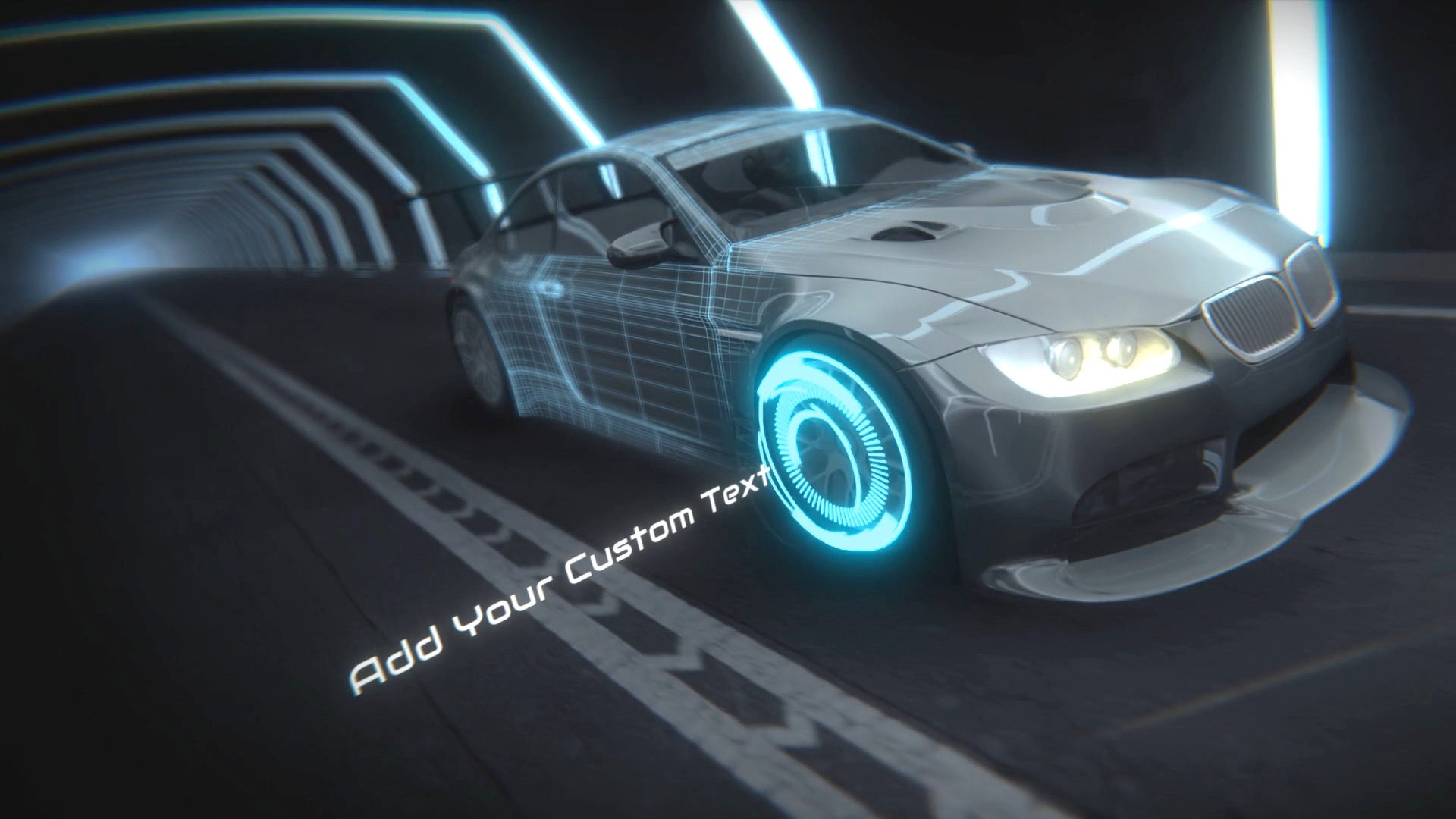 Automotive Concept Intro Animation - Concept Car Driving Through a ...