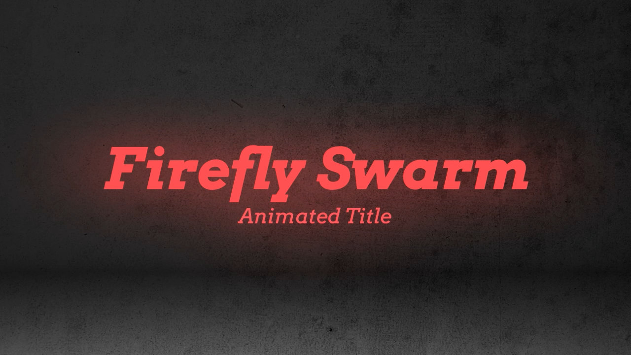 Firefly Swarm Animated Intro Title Custom Coloured Glowing Bugs Flies ...