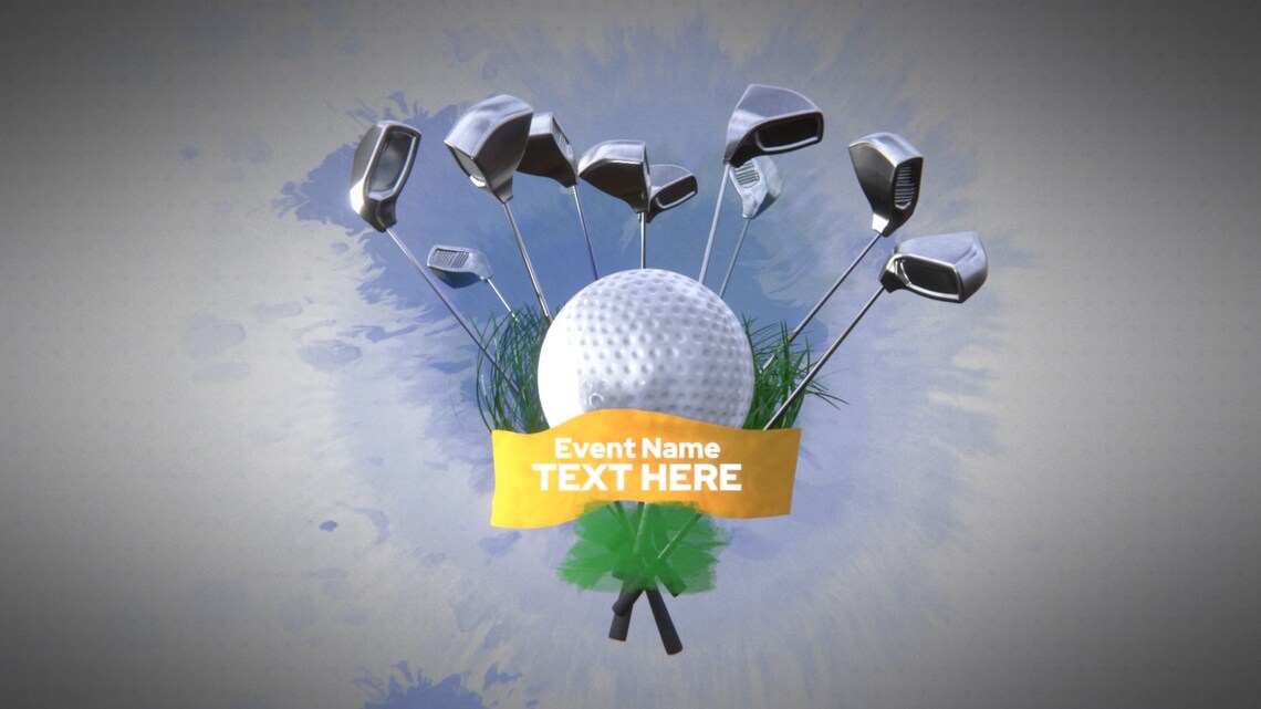Animated Text Golf Intro Animated Golf Clubs Opening With - Etsy