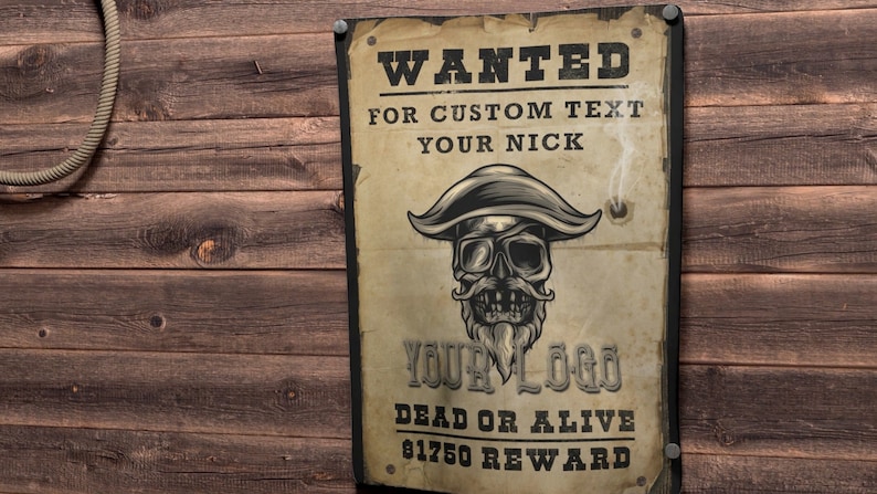 Western Most Wanted 2 Poster Animation Insert Your Text and Logo or ...