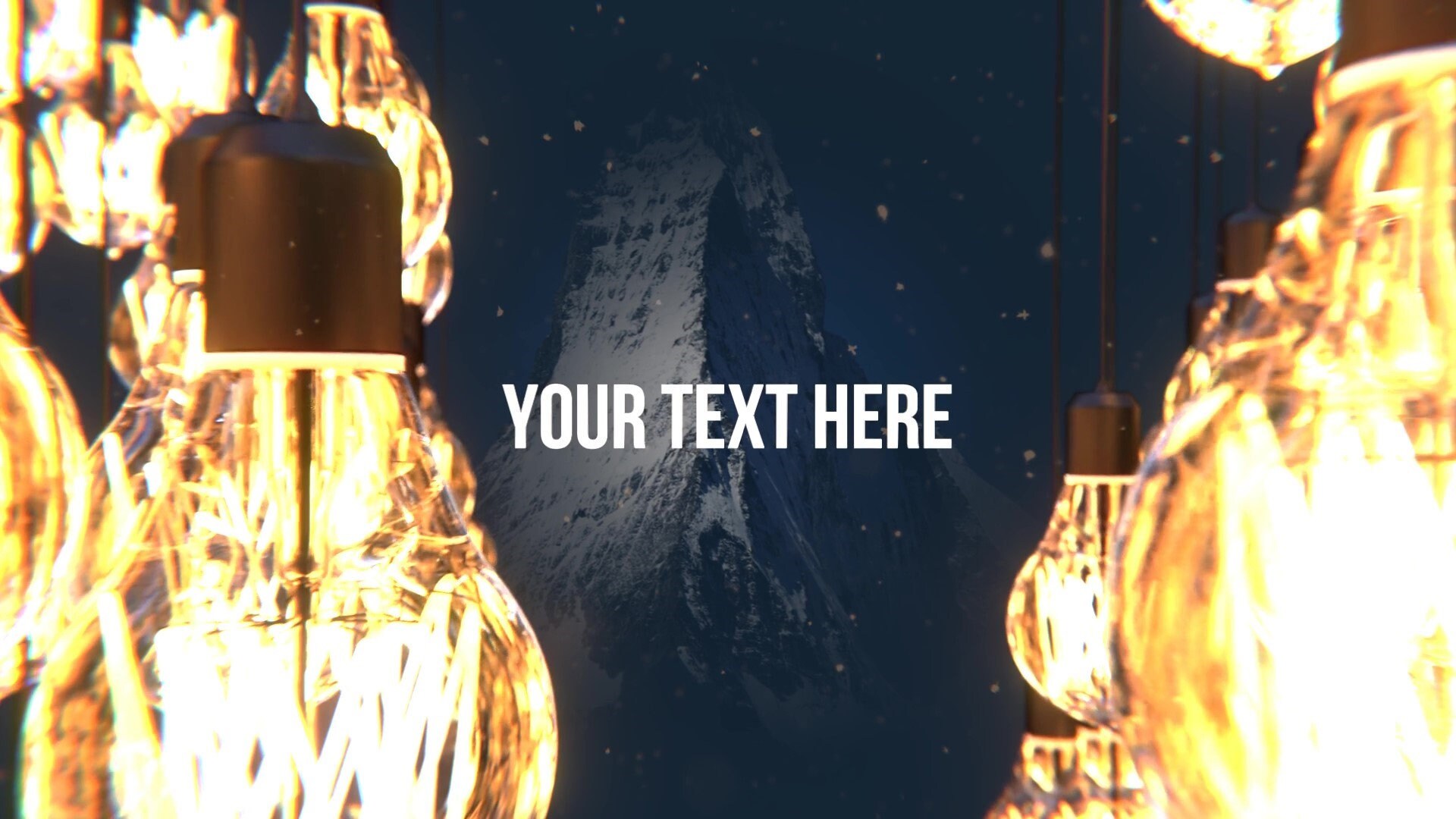 Luminous Journey: Vintage Bulbs Animation With Custom Backdrops & Text ...
