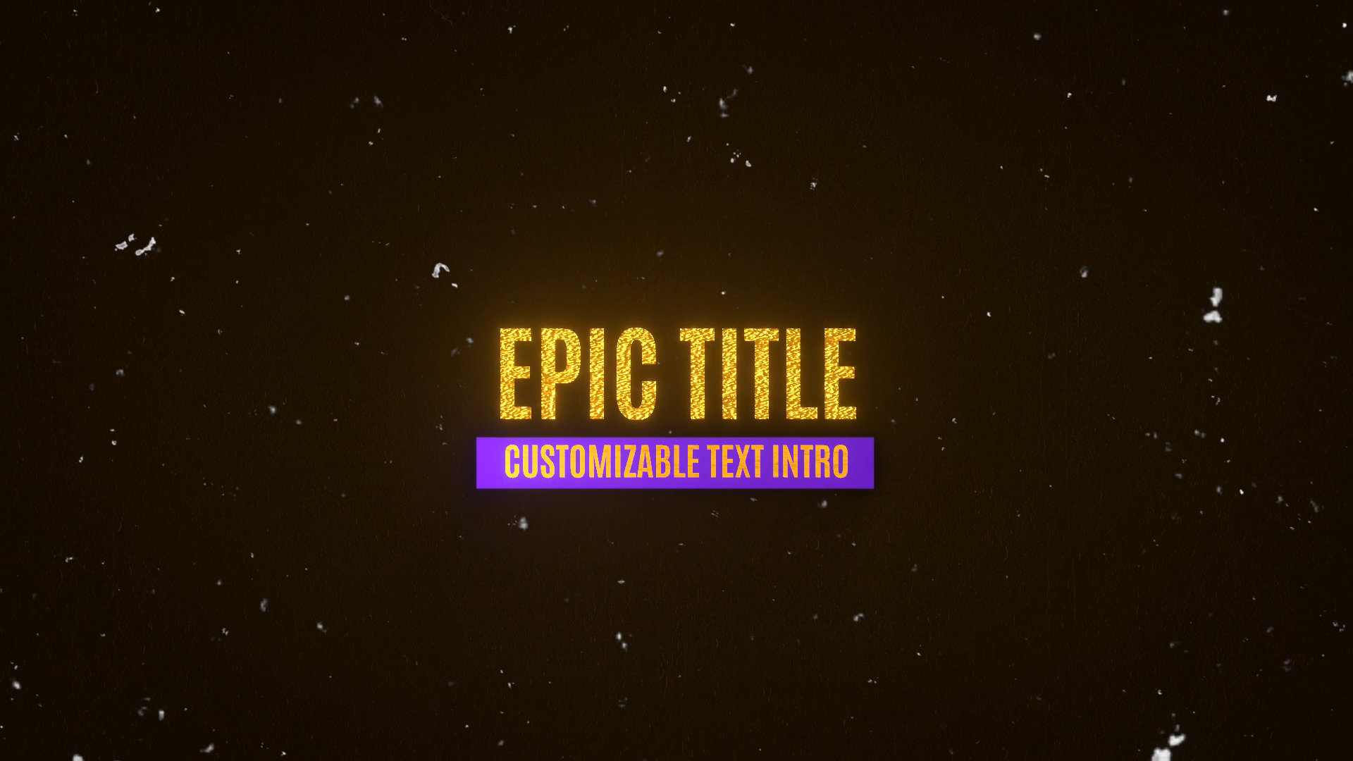 Epic Intro With Custom Colors and Text - Animated Titles, Custom Colors ...