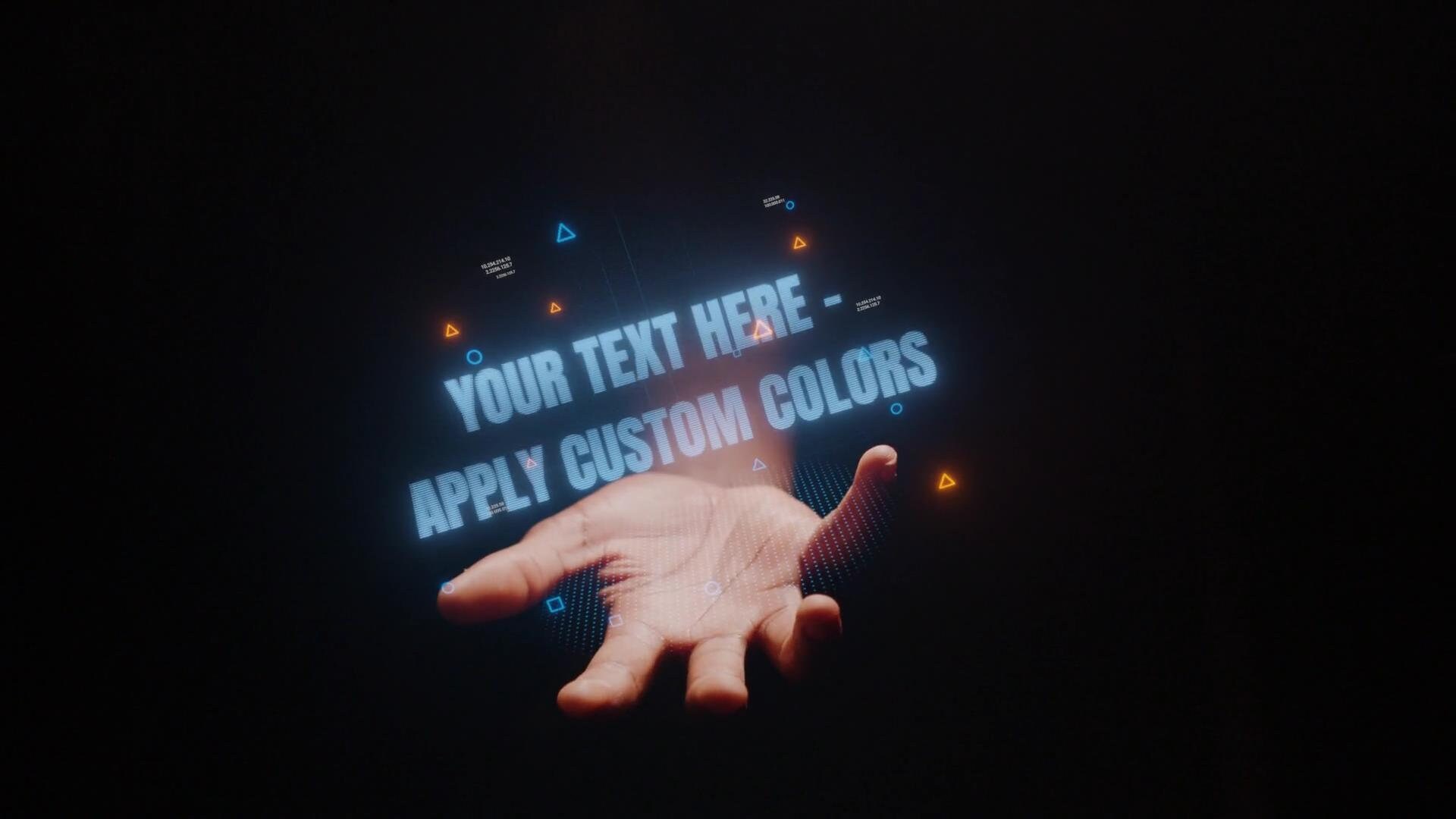 Realistic Hand and Hologram Animation: Customizable Text & - Etsy