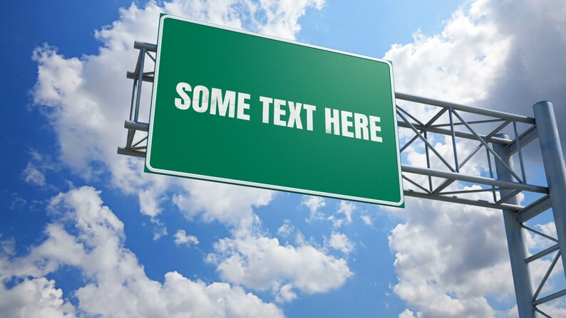 Traffic Overhead Sign Custom Message on the Road Sign - Etsy