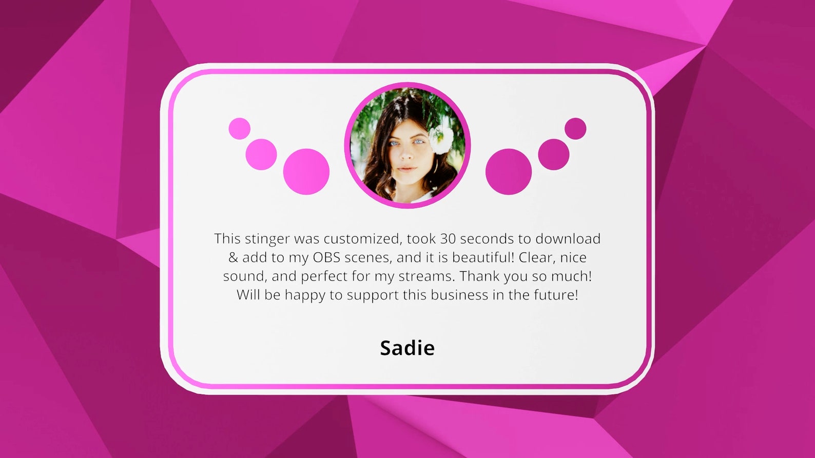 Animated Testimonial Card Customizable Photo and Text - Etsy