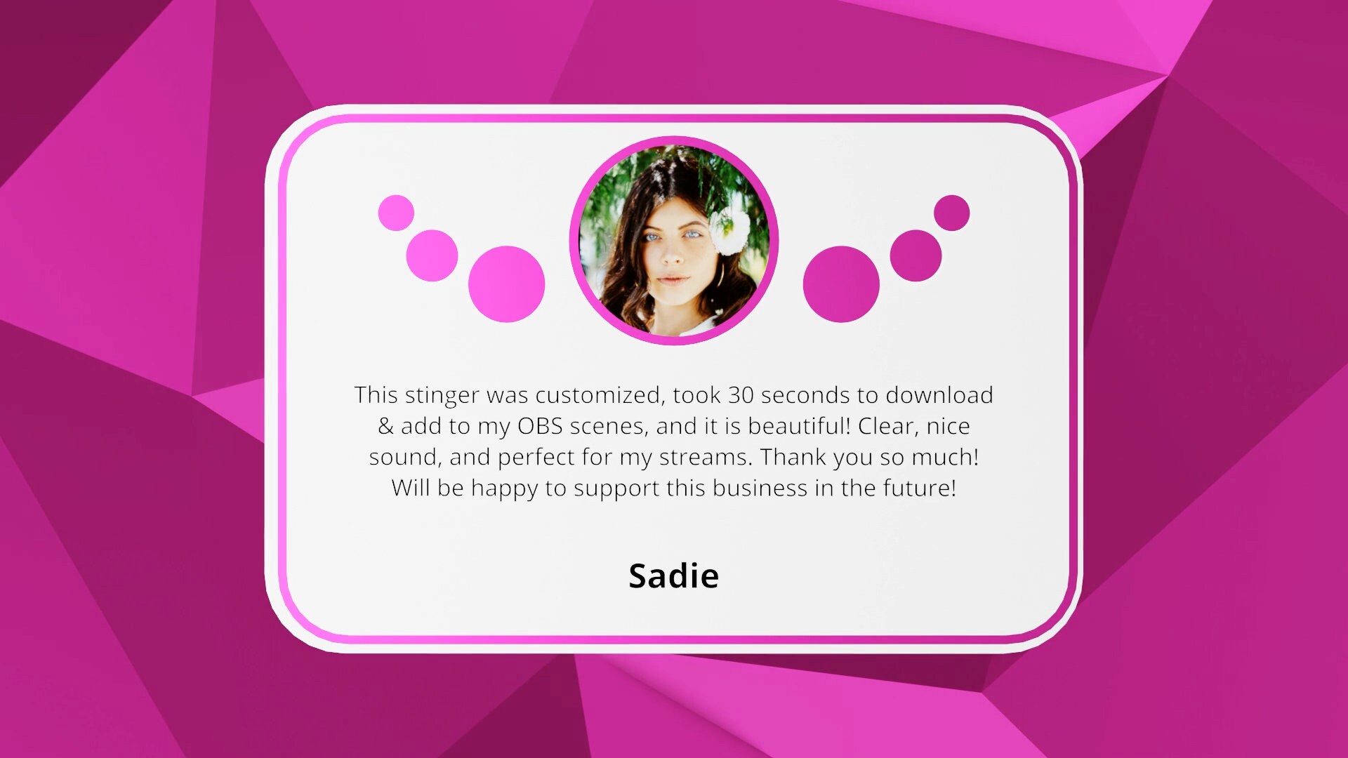 Animated Testimonial Card Customizable Photo and Text - Etsy