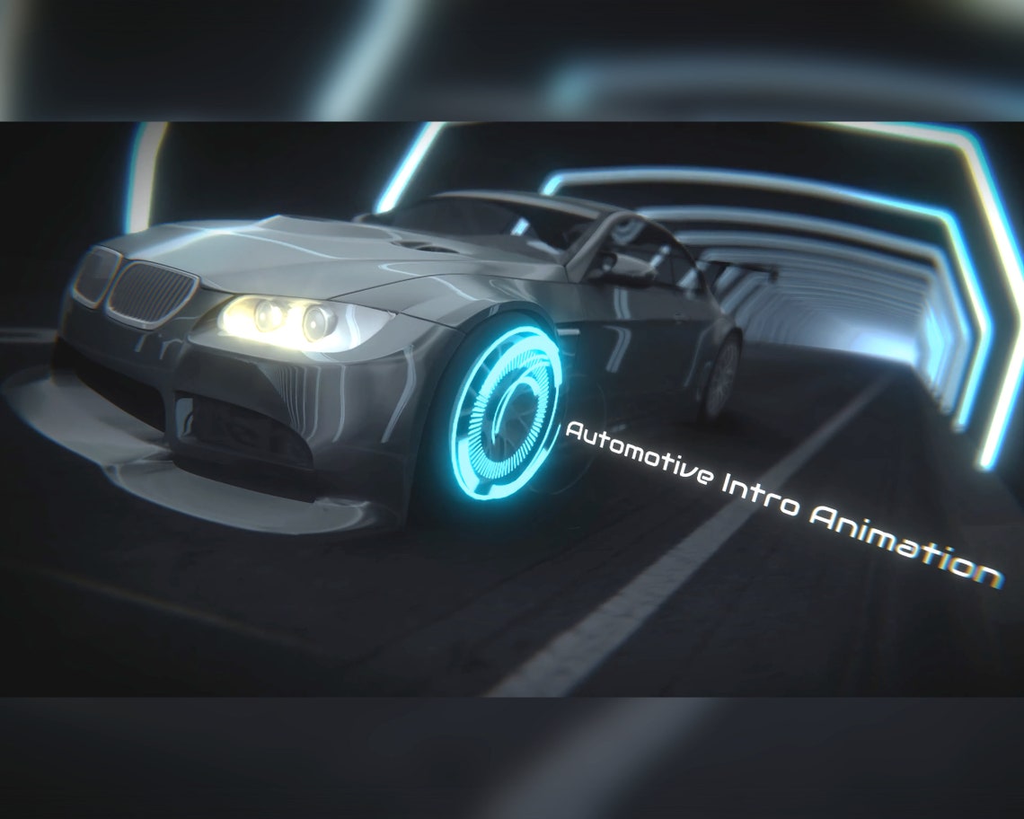 Automotive Concept Intro Animation Concept Car Driving Through a Tunnel ...