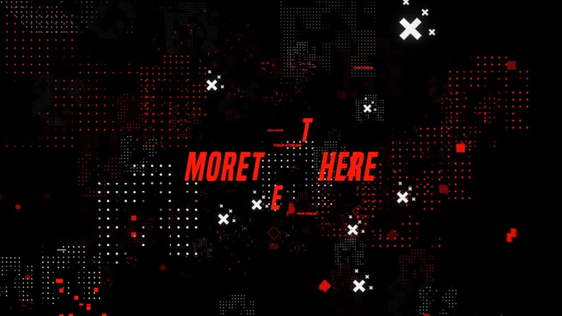 Hacker Crosses Glitch Text Intro Animation With Custom Image and Colors Twitch Transition Custom ...