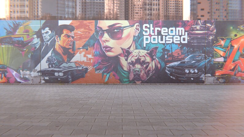 Twitch Overlay Stream Paused Animation Inspired With Street Graffiti ...