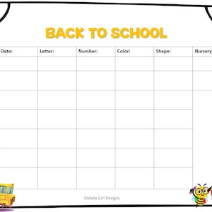 BLANK - Preschool Themed Weekly Lesson Plan Template - Etsy