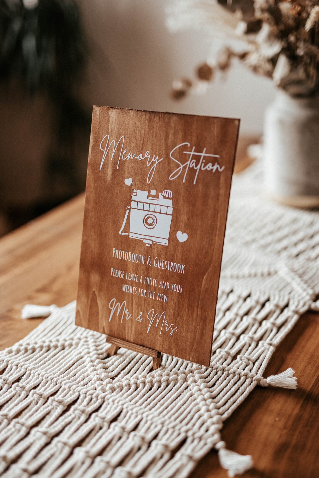 Wedding Sign Memory Station Photobooth & Guestbook - Etsy