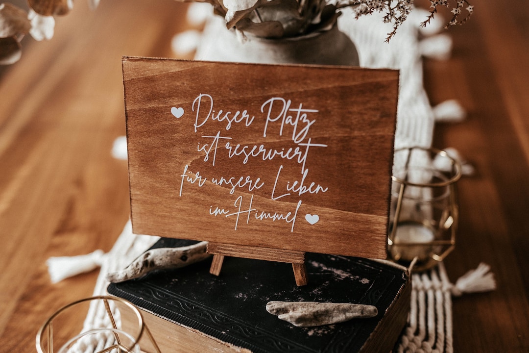 Holzschild, Reserviert für unsere Lieben im Himmel A5 - Etsy.de