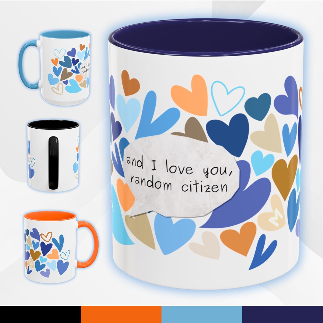 Megamind Coffee Mug With Quote From Metroman, Colorful Heart Design ...