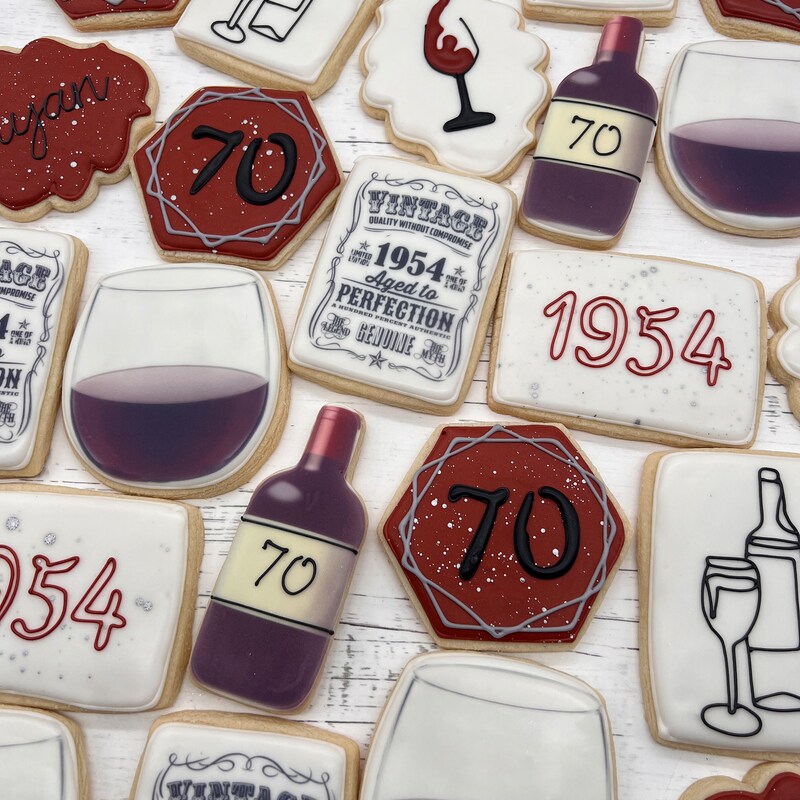 70th Birthday Cookies - Etsy