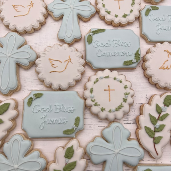 Baptism Cookies - Etsy