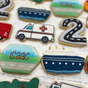 Custom Sugar Cookies Ultra Deluxe Things That Go Ambulance Race Car ...