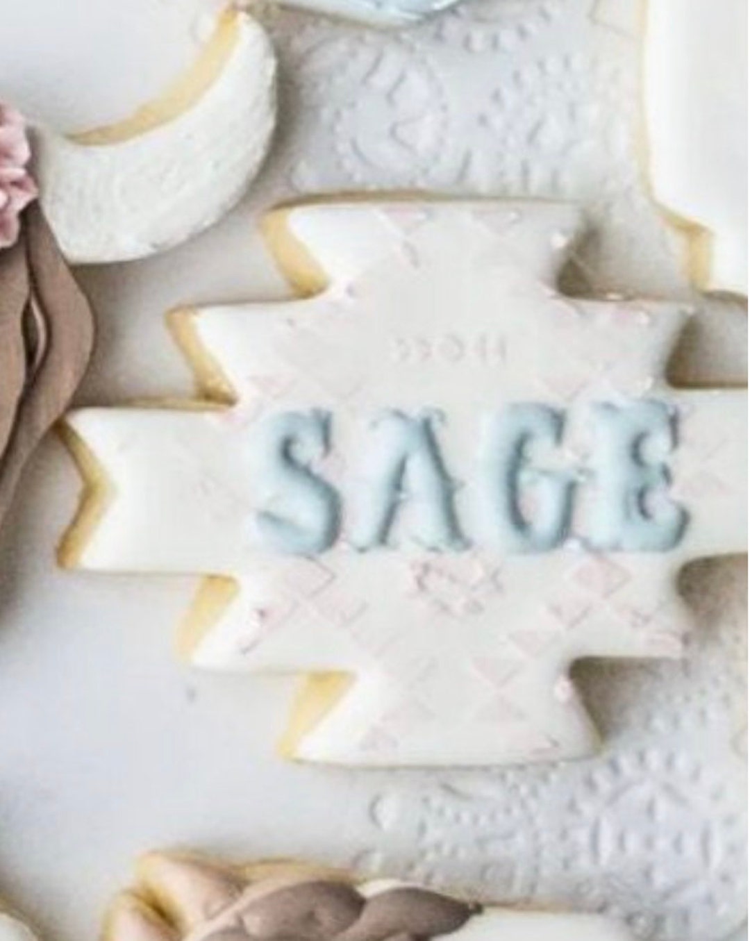 Custom Cookie Cutter Aztec Western Plaque Geometric Frill Fast Made ...
