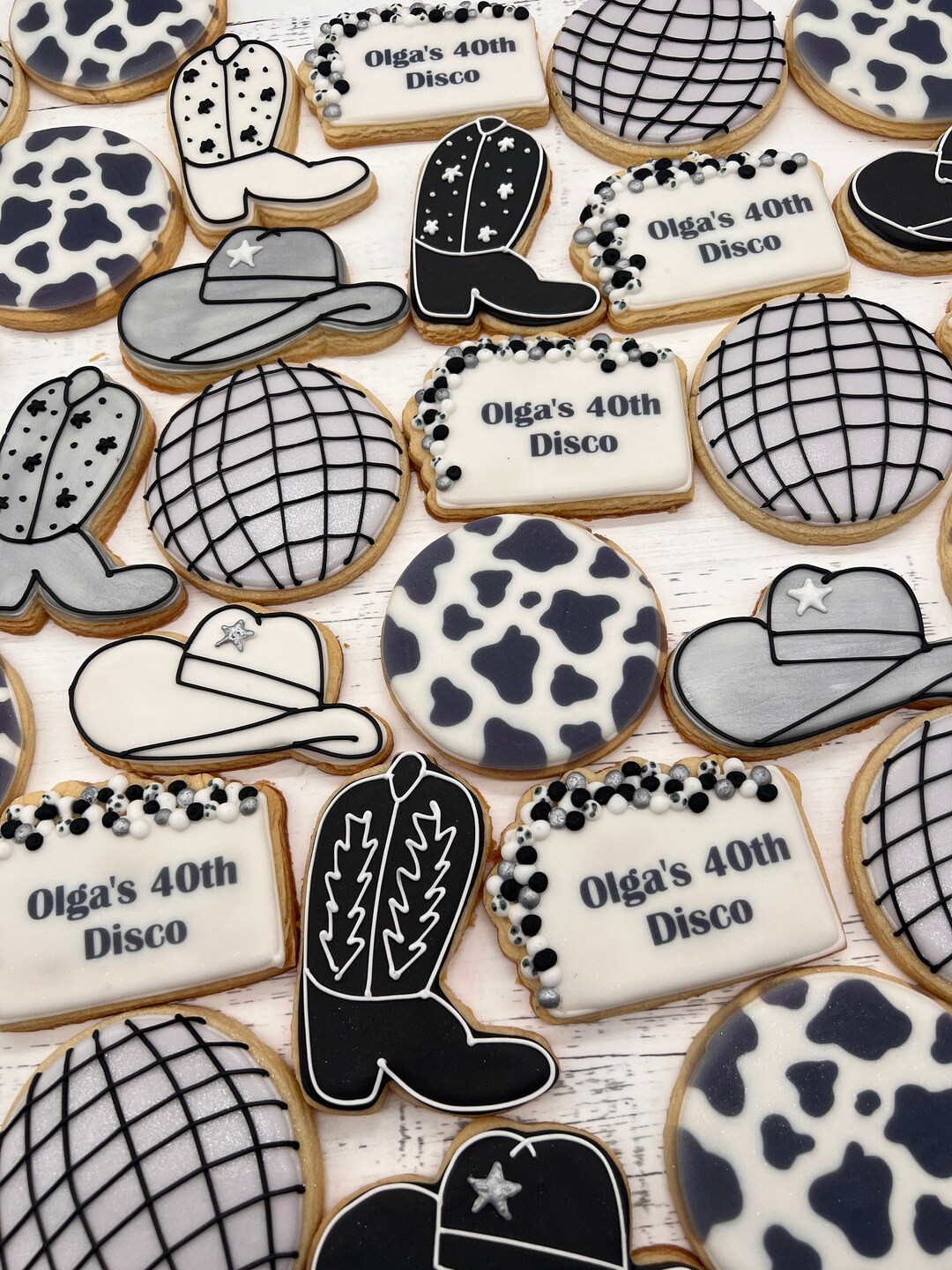 Custom Sugar Cookies Deluxe Personalized Elaborate Design Last Rodeo ...