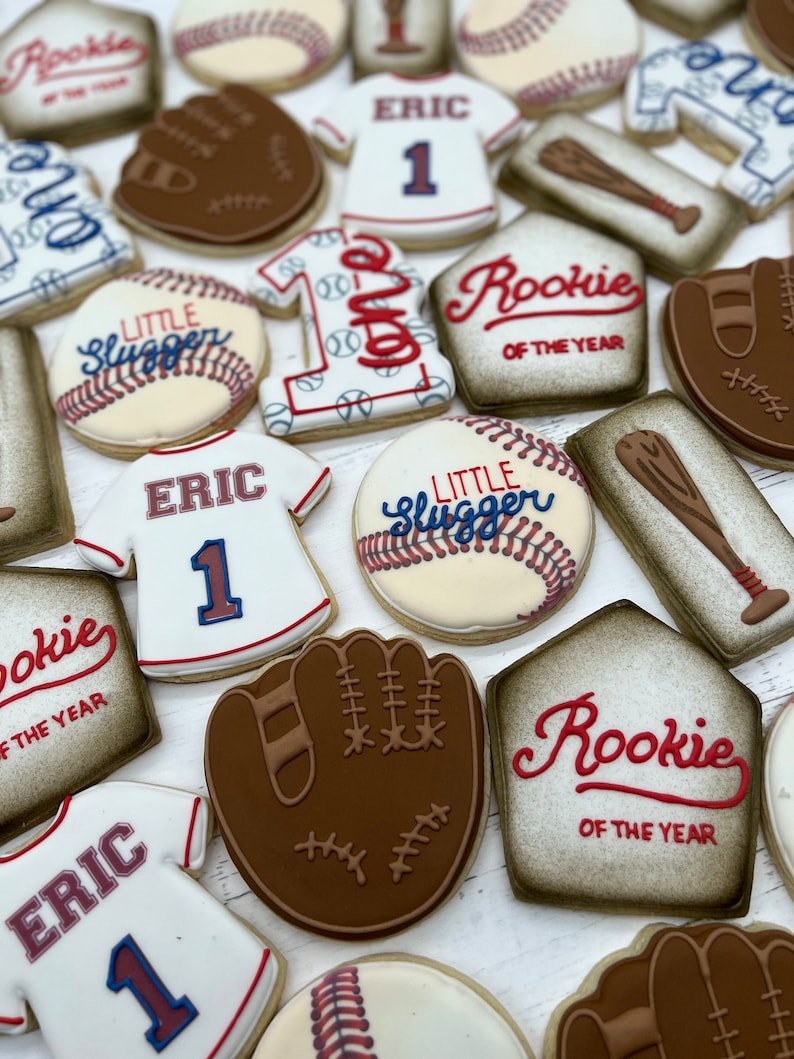 Custom Sugar Cookies Ultra Deluxe Little Slugger Baseball - Etsy