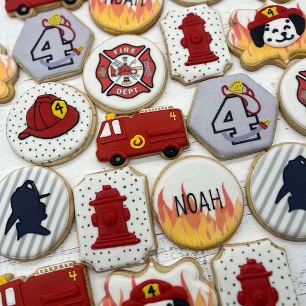 Fireman Cookies - Etsy