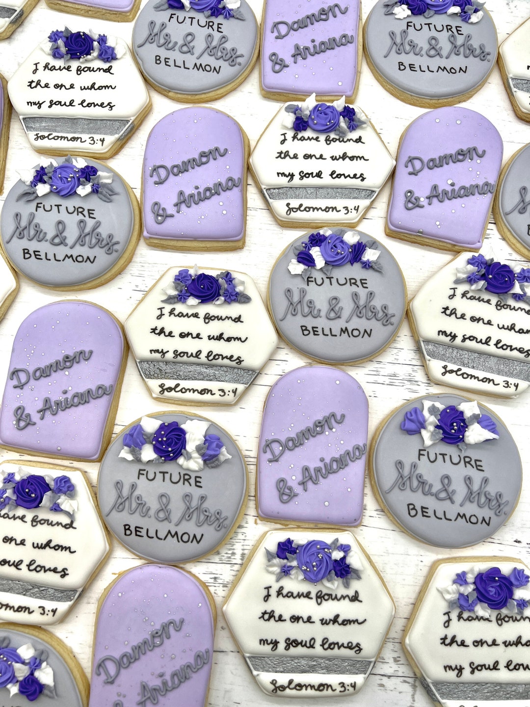 Custom Sugar Cookies Ultra Deluxe Personalized Elaborate Design Wedding ...