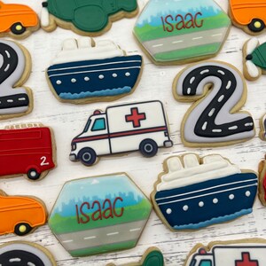 Custom Sugar Cookies Ultra Deluxe Things That Go Ambulance Race Car ...