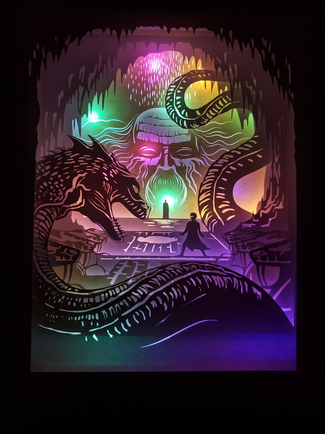 Lights Included 8.5x11 Shadow Box finished Physical Product - Etsy