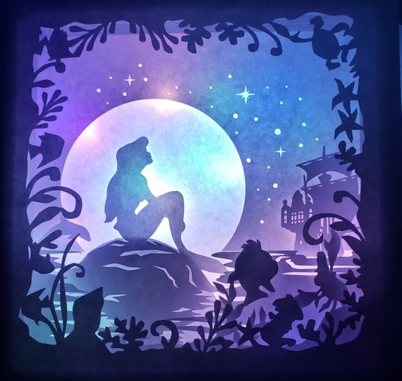 Lights included! Little Mermaid shadow box (8x8) (physical product) by ...