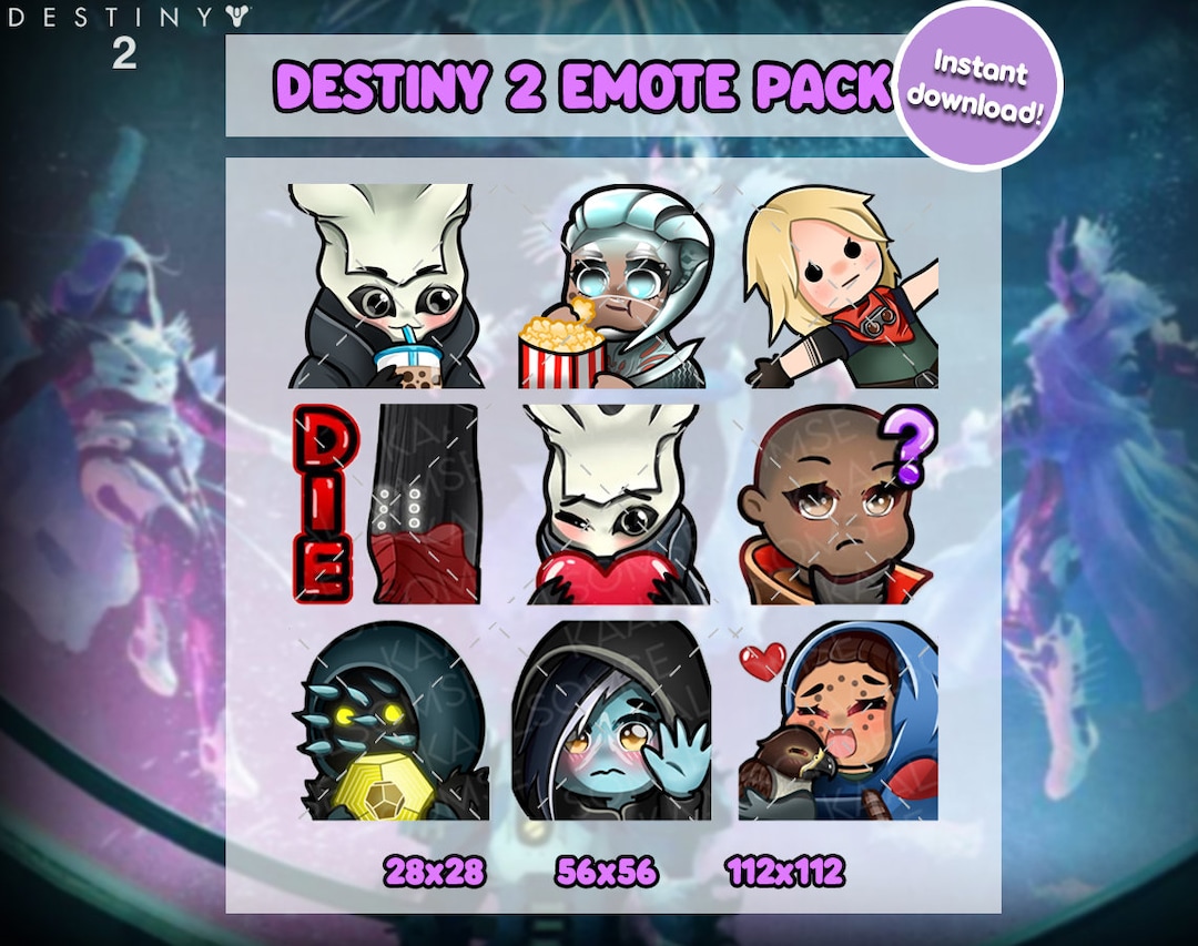 Destiny 2 Emotes Lightfall Season of the Deep - 9 Emote Pack for Twitch ...