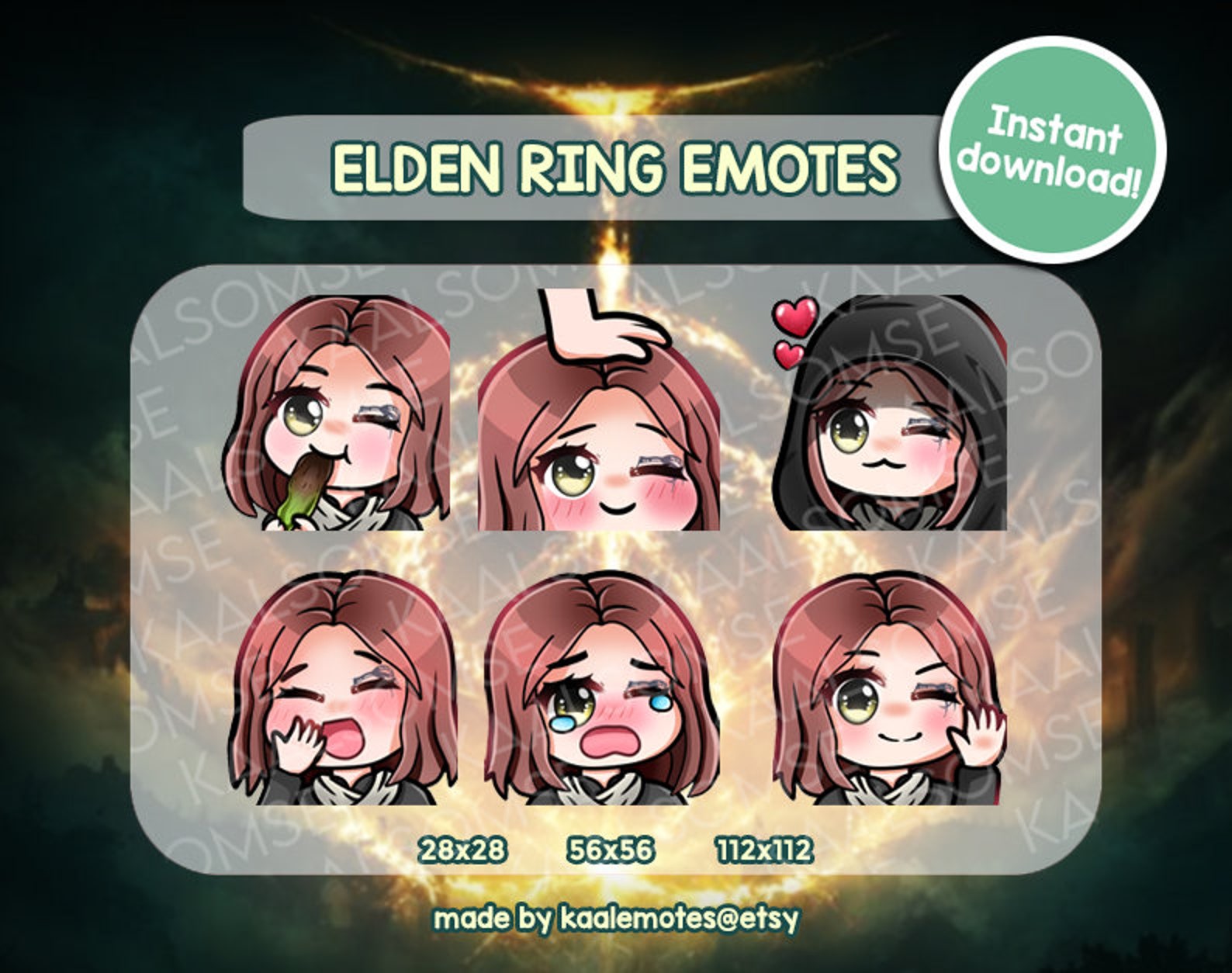 6 Elden Ring Emotes MELINA for Twitch Discord - Etsy