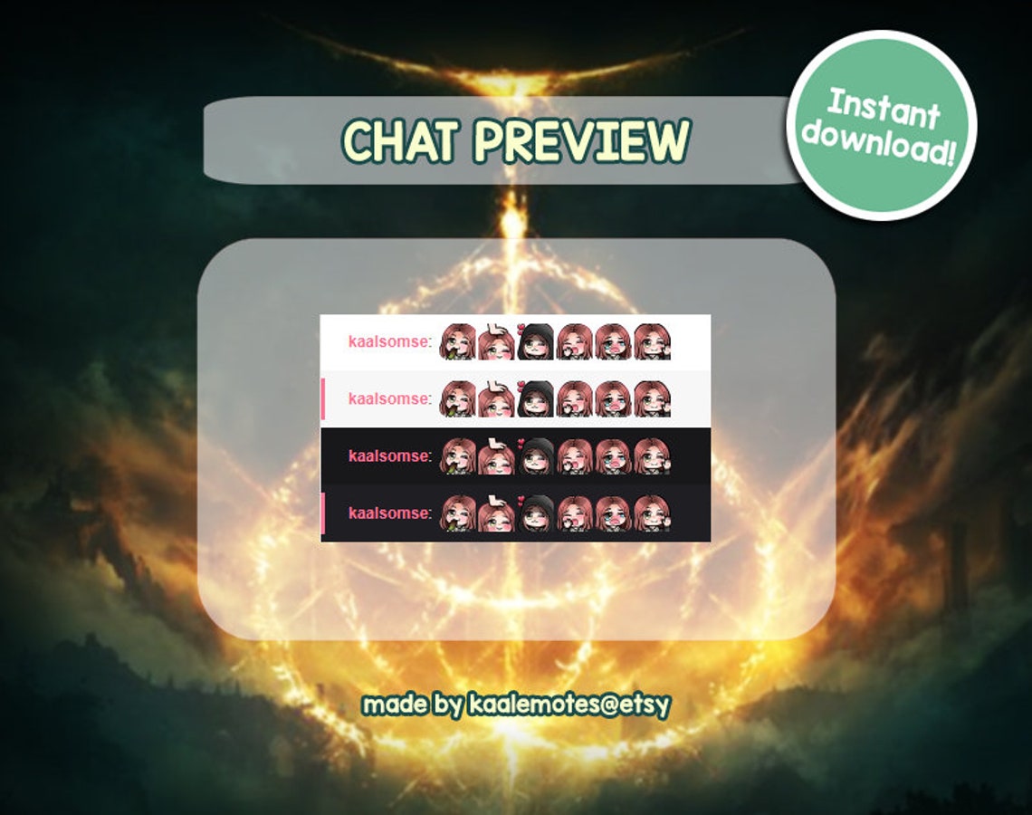 6 Elden Ring Emotes MELINA for Twitch Discord - Etsy