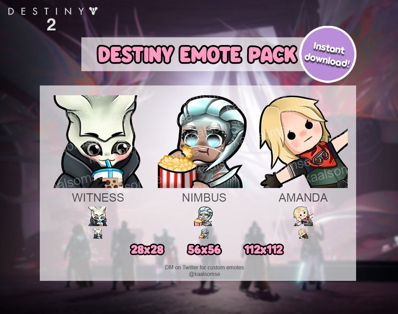 Destiny 2 Emotes Lightfall - 3 Emote Pack for Twitch Discord - Etsy