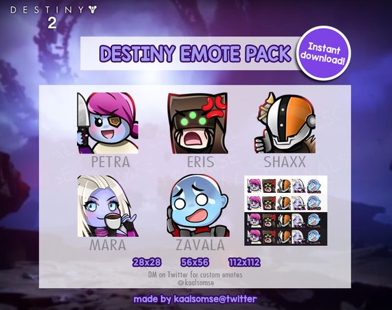 Destiny 2 5 Premade Emote Pack for Twitch Discord - Etsy