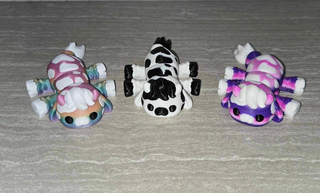 3D Printed Cow | Flexi Animal Fidget Toy | 3D Printed | Articulated ...