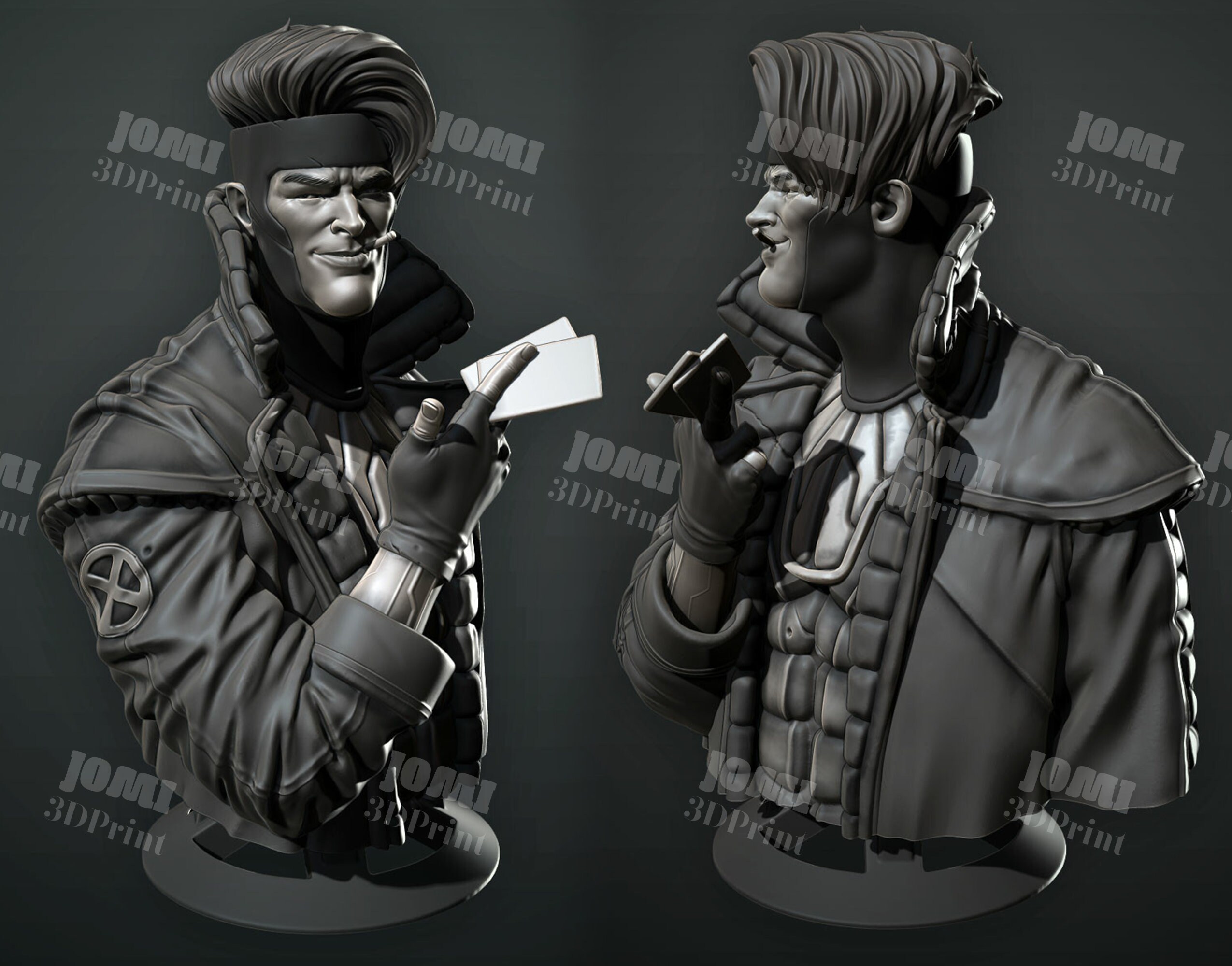 Gambit Bust 3D Prints STL File | Etsy