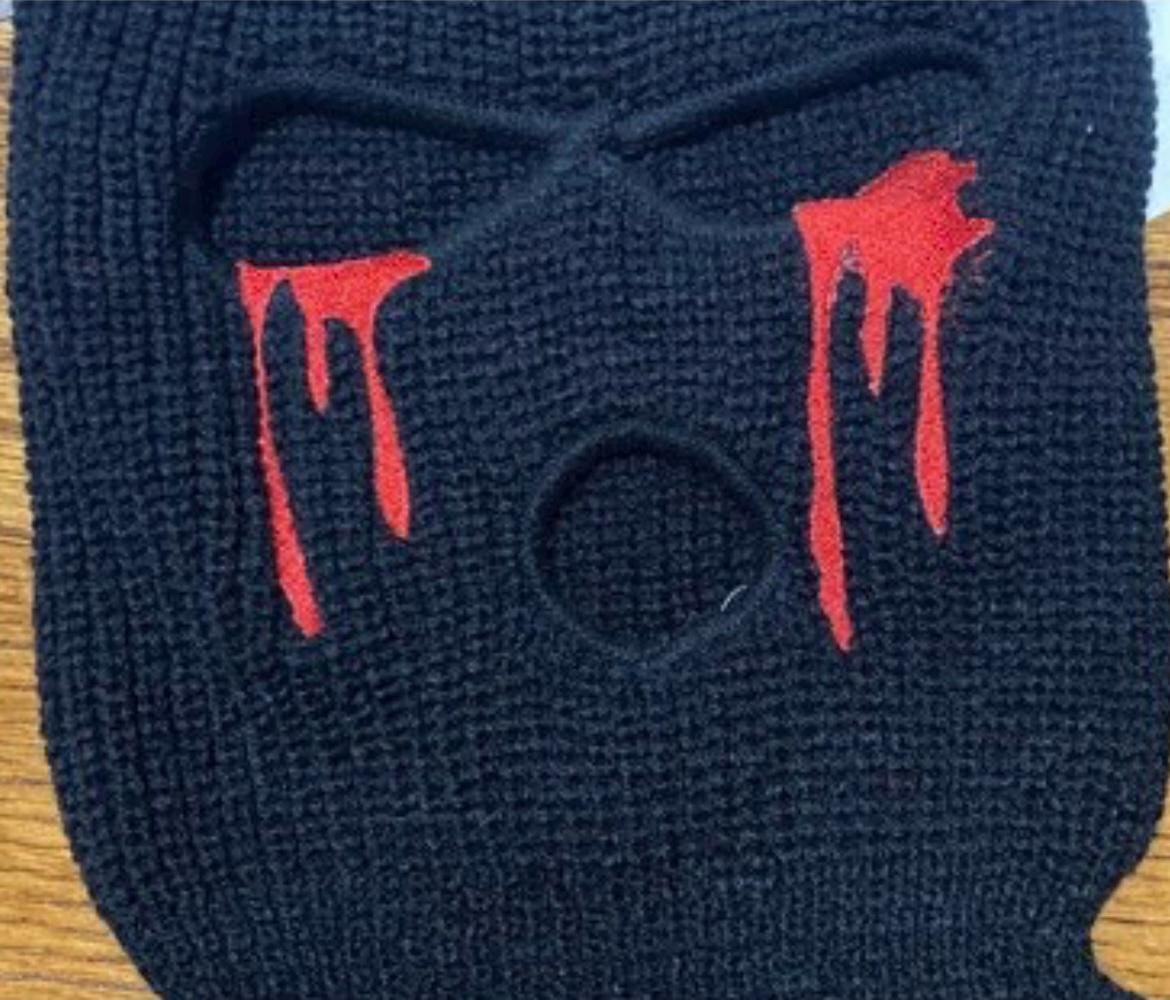 Custom Ski Mask, Custom Text Ski Mask, Three Hole Ski Mask, Halloween ...