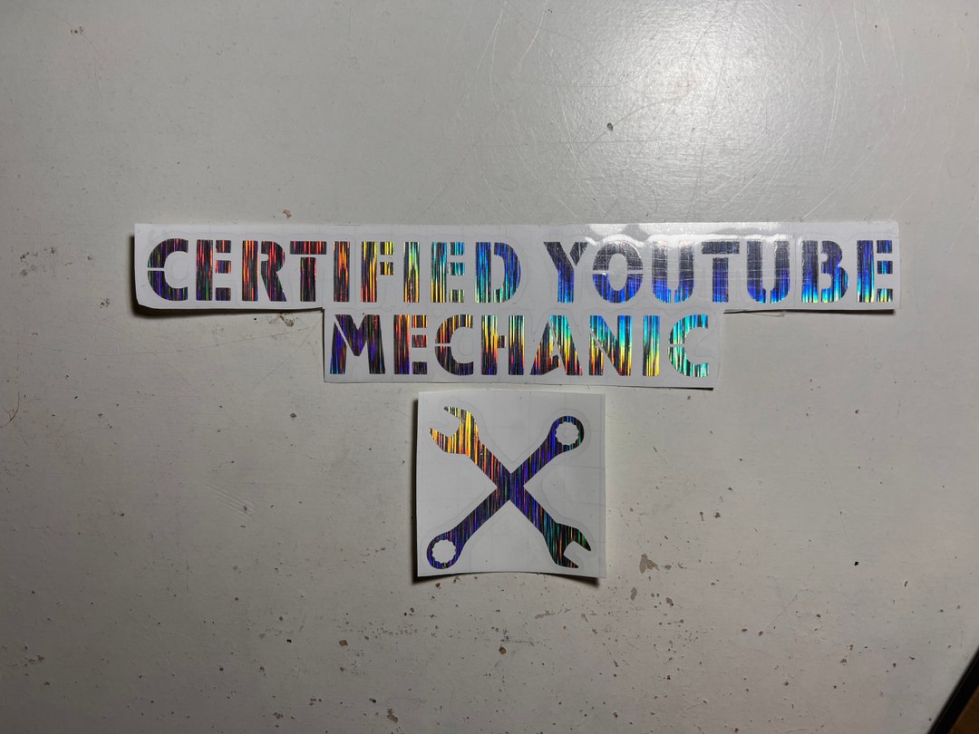 Certified Youtube Mechanic Vinyl Sticker - Etsy
