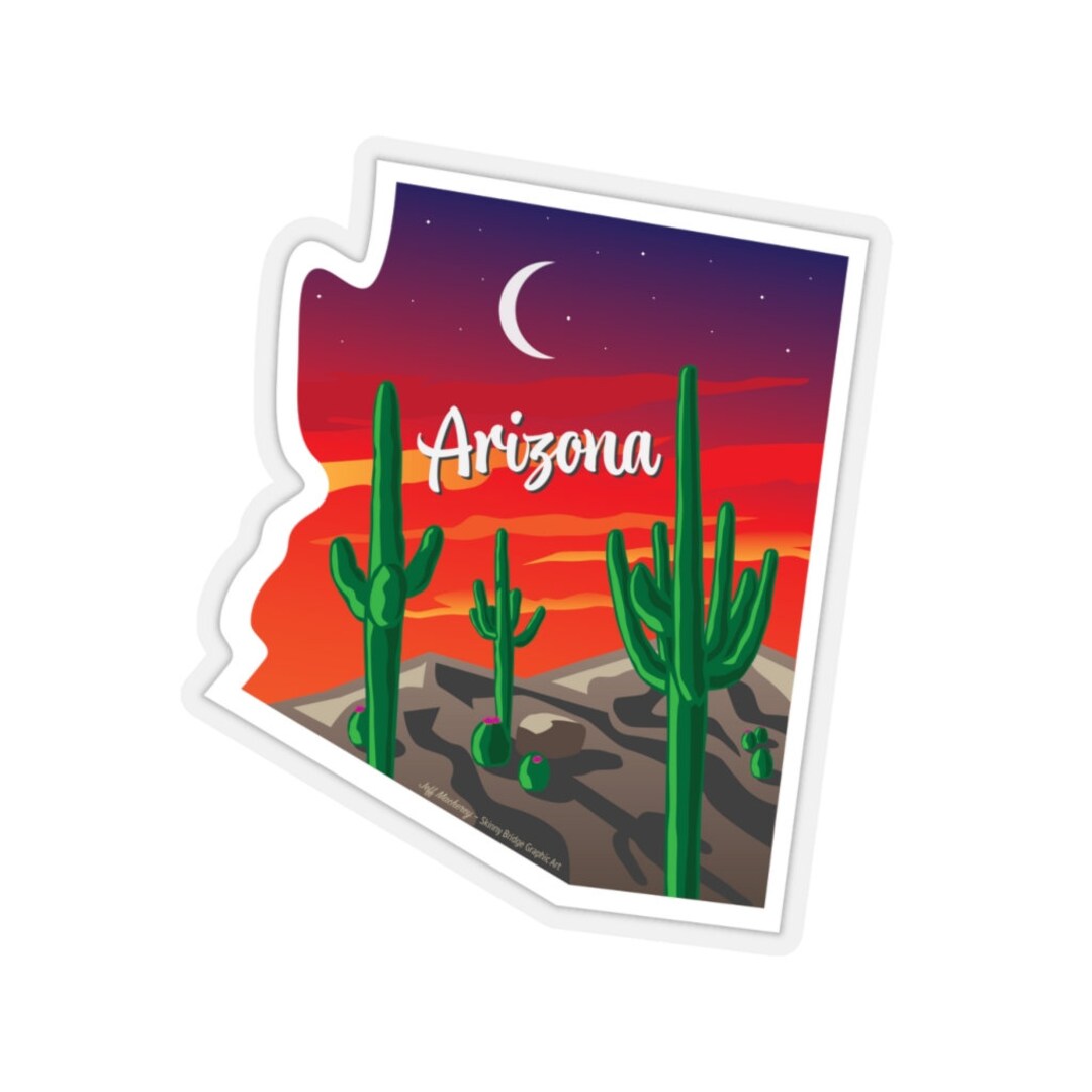 Arizona 2" Die-cut Sticker, Arizona Original Graphic Art - Etsy