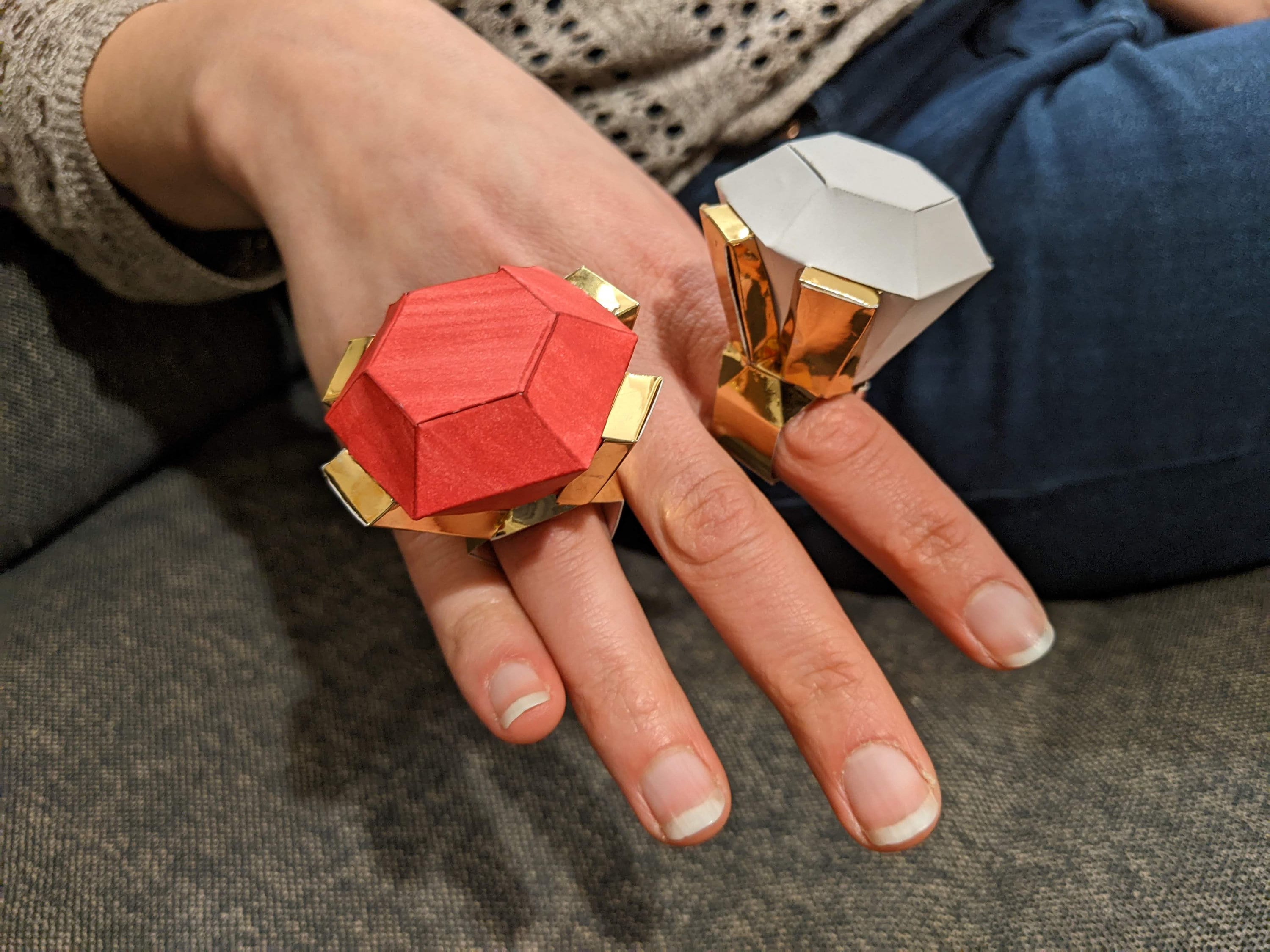 Gemstone Ring Papercraft Plans, DIY Jewelry, Prom/wedding/engagement ...