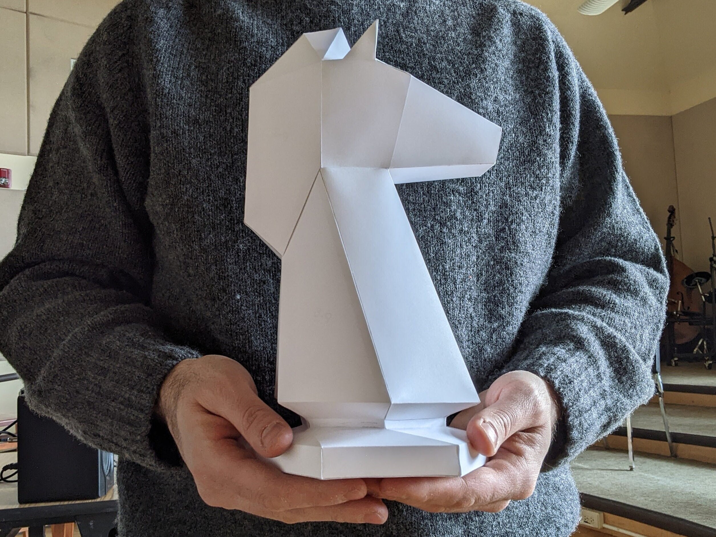 Model Knight Chess Piece Papercraft Plans - Etsy