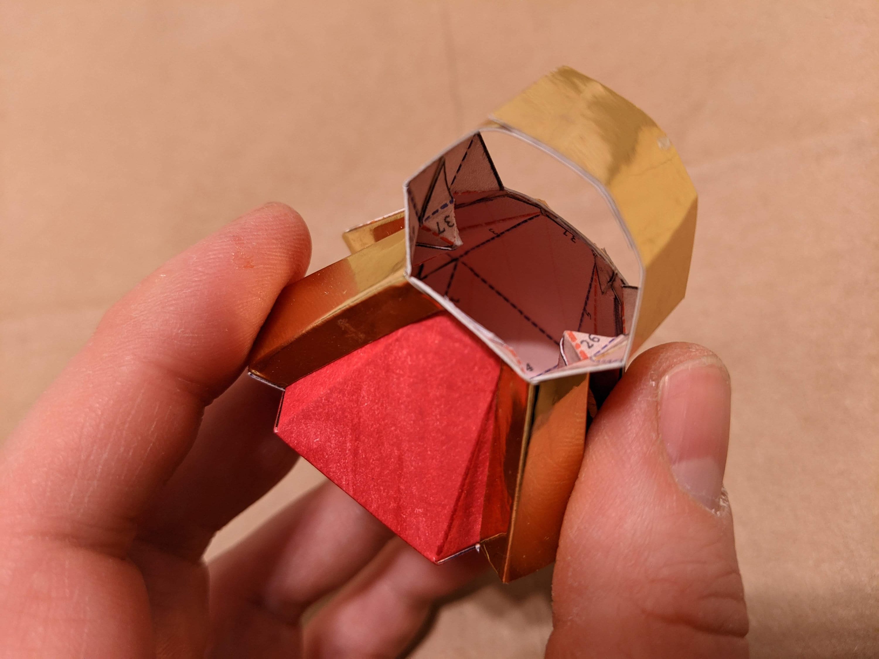 Gemstone Ring Papercraft Plans, DIY Jewelry, Prom/wedding/engagement ...