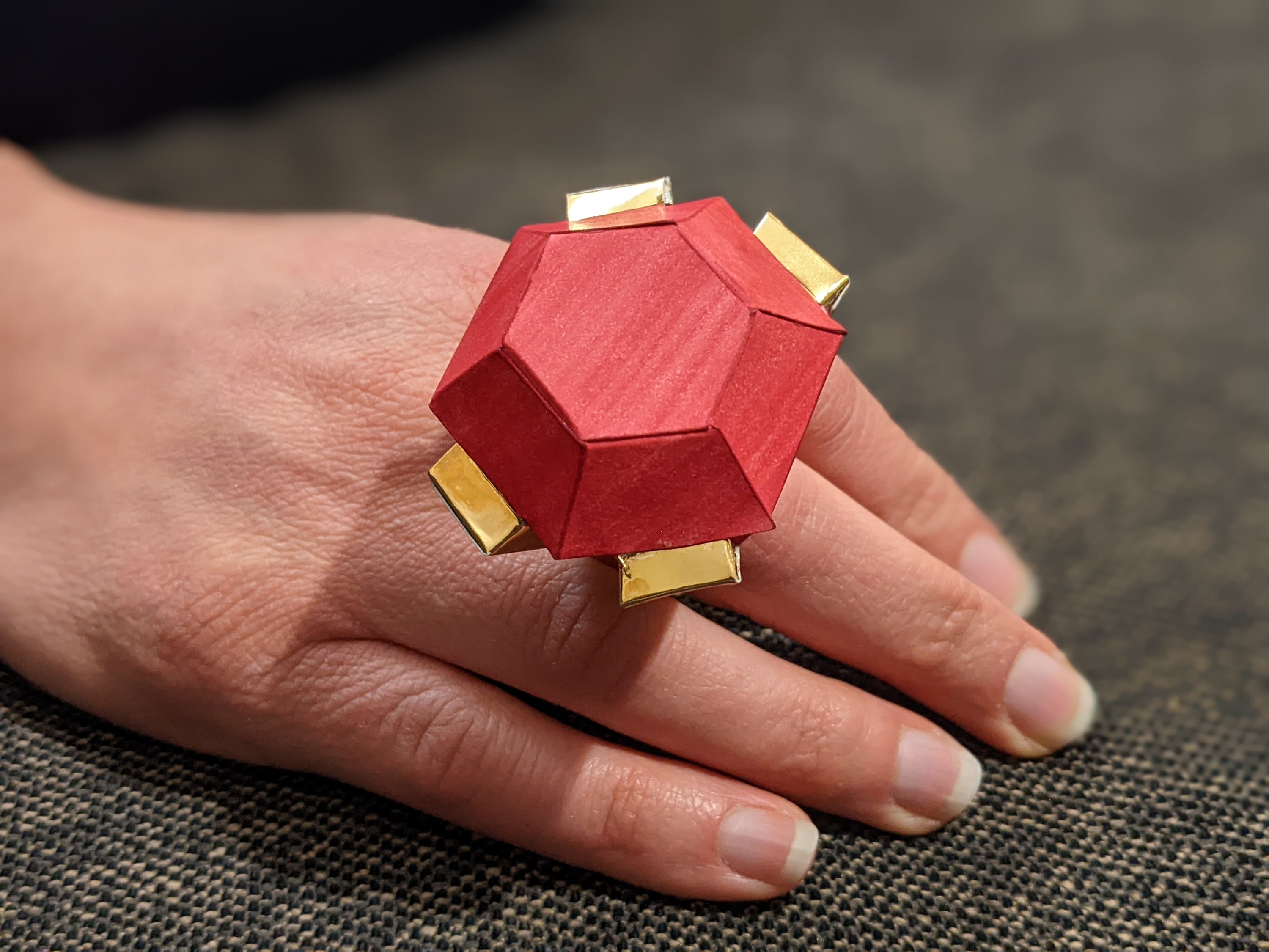 Gemstone Ring Papercraft Plans, DIY Jewelry, Prom/wedding/engagement ...