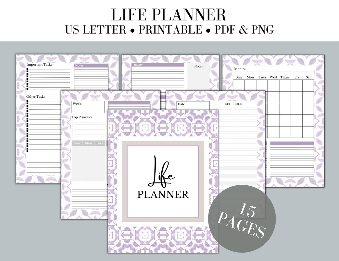 Life Planner Bundle Printable, Goal Planner, Personal Planner - Etsy